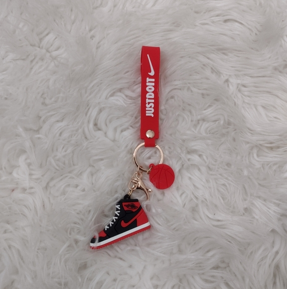 Nike | Accessories | Nike Air Jordan Black Red Keychain | Poshmark